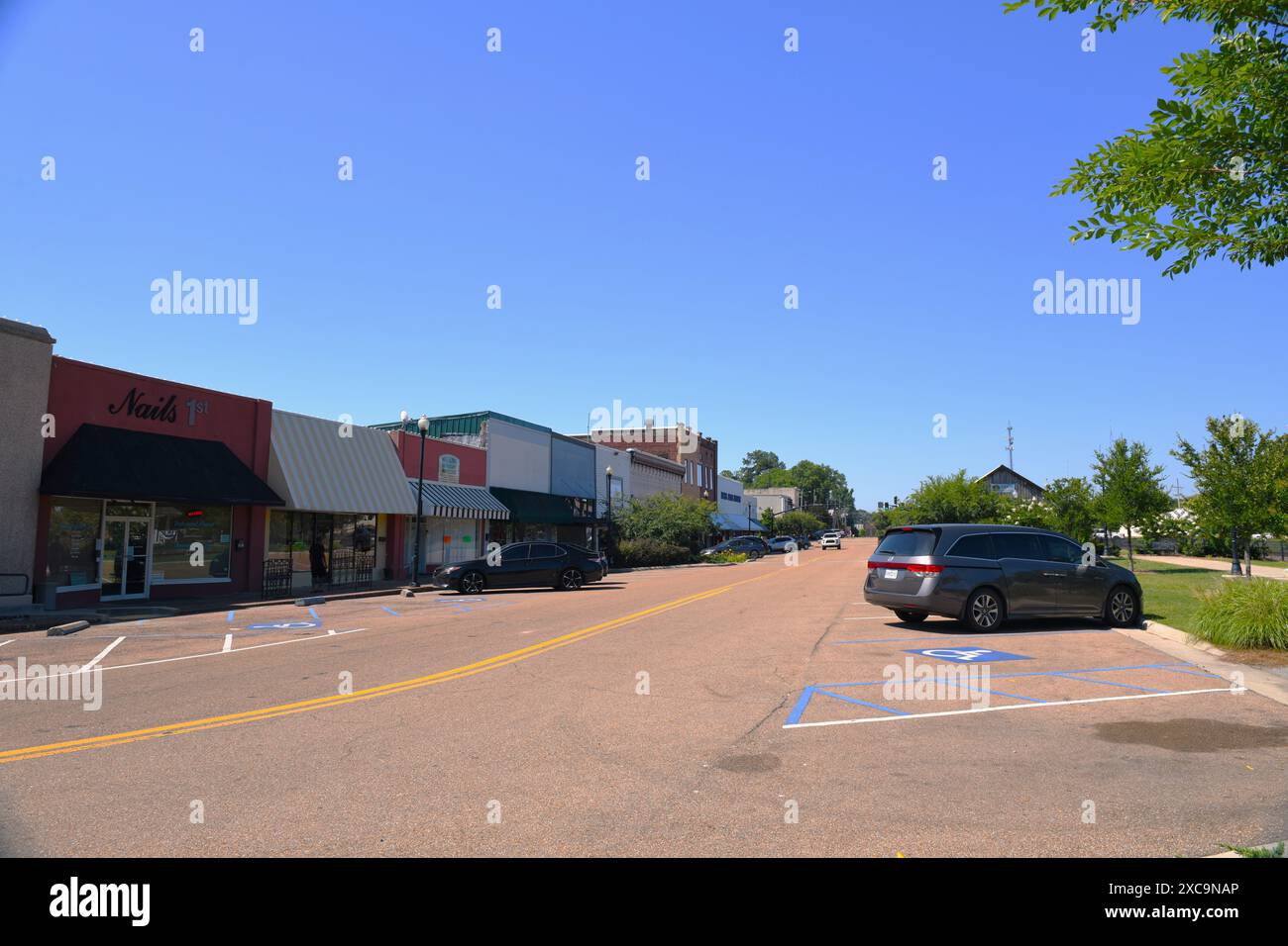 East Railroad Avenue, Crystal Springs, Copiah County, Mississippi Stock ...