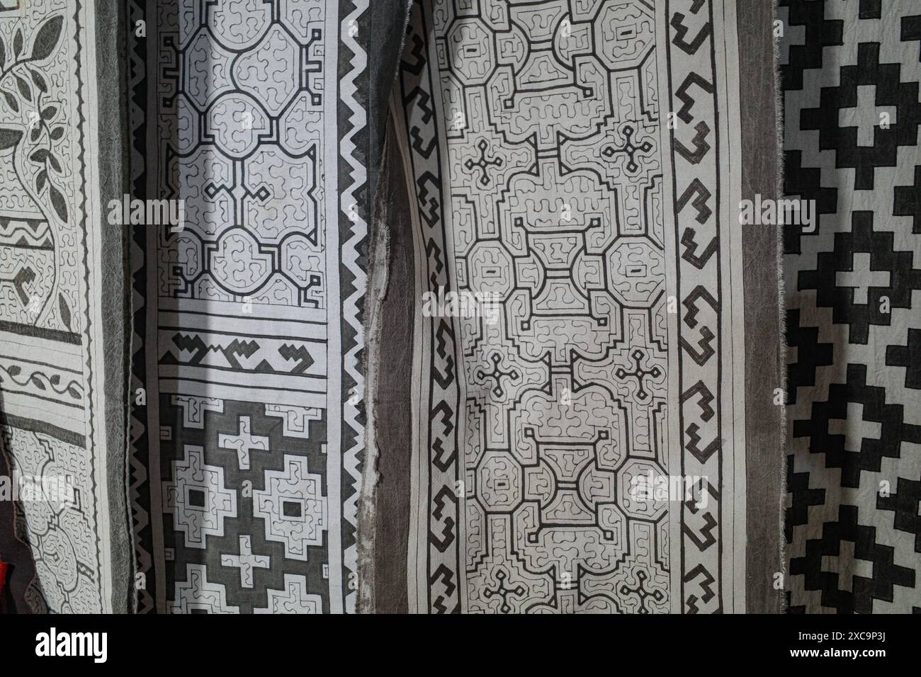 Lima, Peru - Dec 3, 2023: Traditonal Amazonian Shipibo Konibo art ...