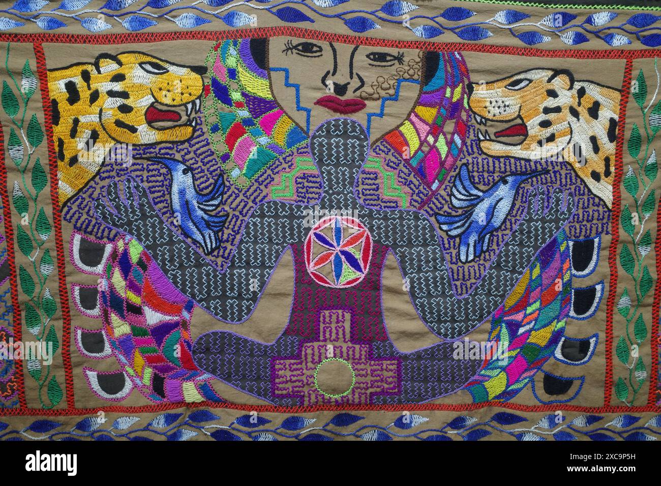 Lima, Peru - Dec 3, 2023: Traditonal Amazonian Shipibo Konibo art ...