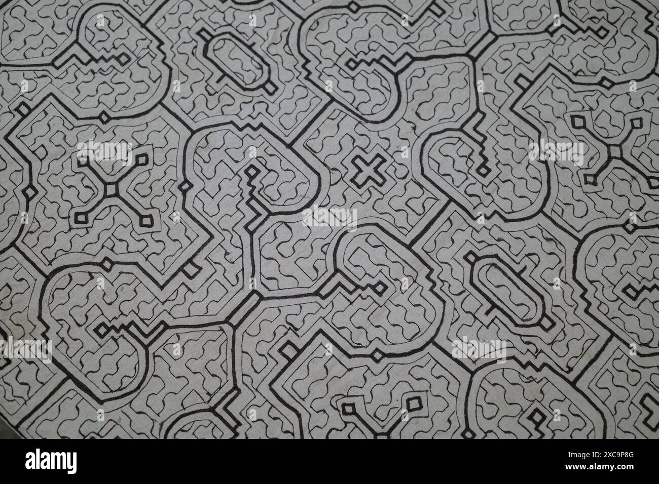 Lima, Peru - Dec 3, 2023: Traditonal Amazonian Shipibo Konibo art ...