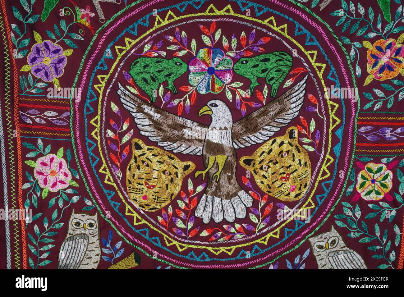 Lima, Peru - Dec 3, 2023: Traditonal Amazonian Shipibo Konibo art ...