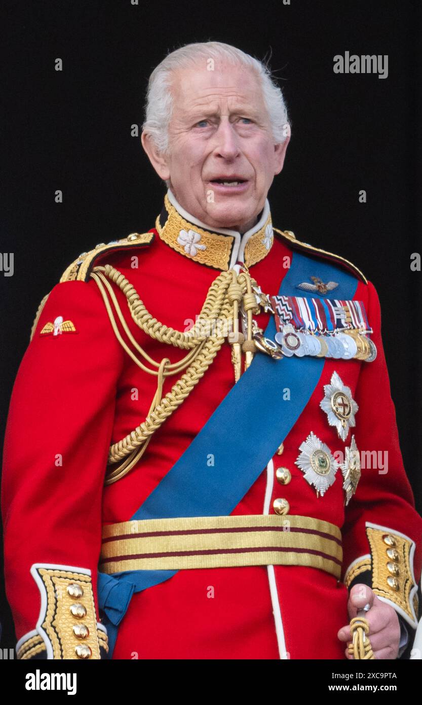London, UK. 15th June, 2024. King Charles III during Trooping the ...