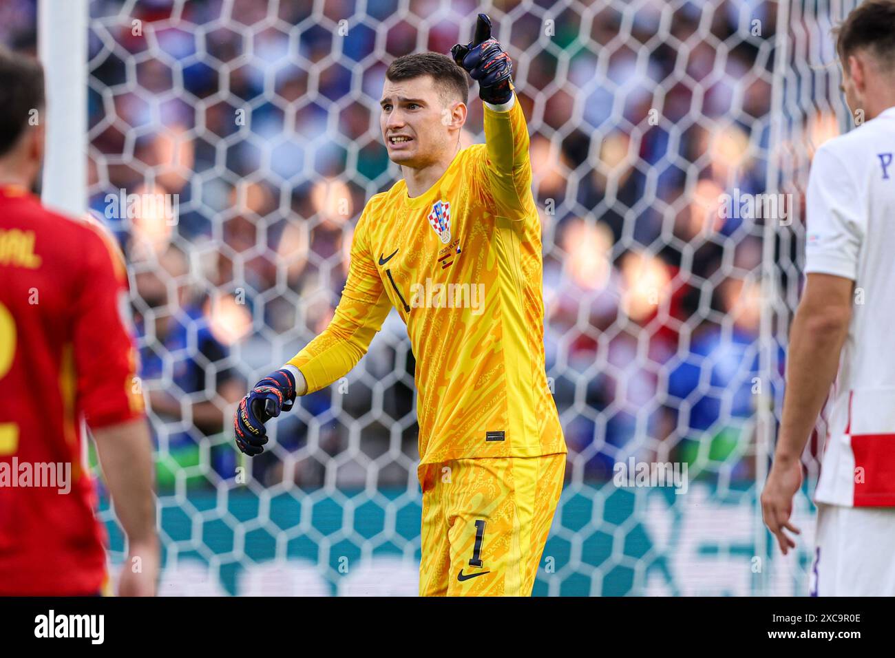 BERLIN, GERMANY - JUNE 15: goalkeeper Dominik Livakovic of Croatia ...