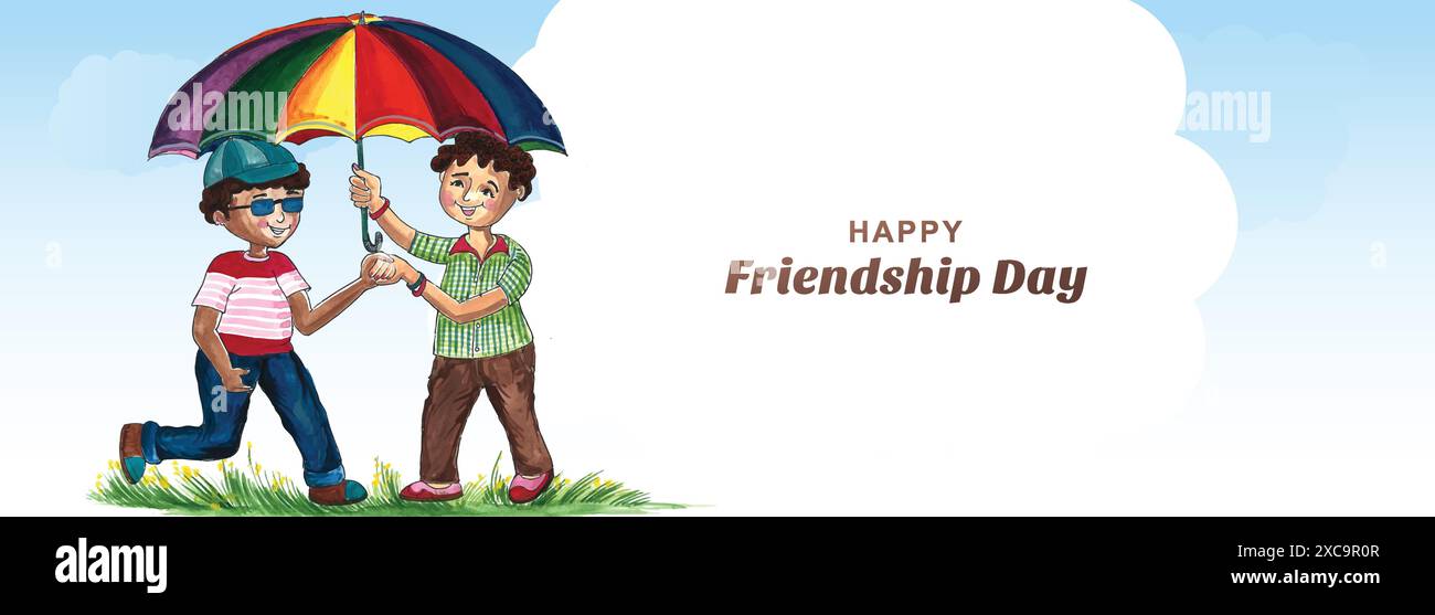 Friendship day celebrating banner background Stock Vector Image & Art ...