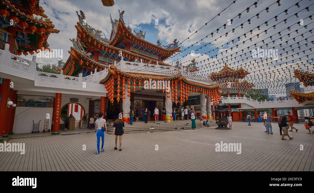 Thean Hou Temple in Kuala Lumpur, Malaysia is a six-tiered temple of ...