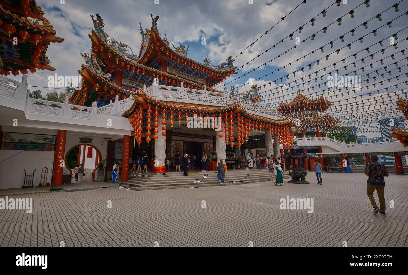 Thean Hou Temple in Kuala Lumpur, Malaysia is a six-tiered temple of ...