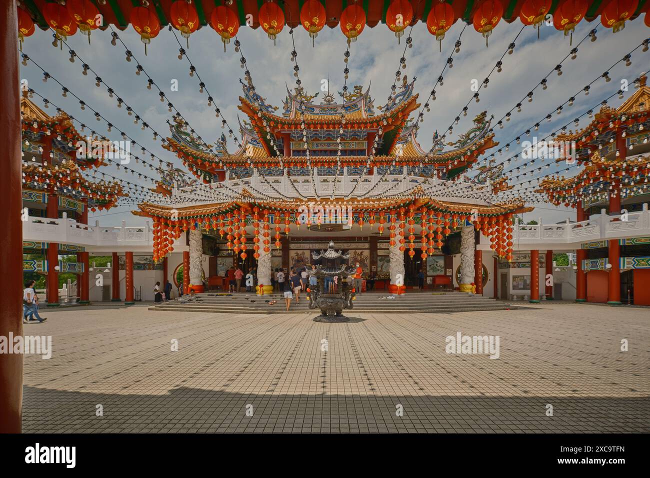 Thean Hou Temple in Kuala Lumpur, Malaysia is a six-tiered temple of ...