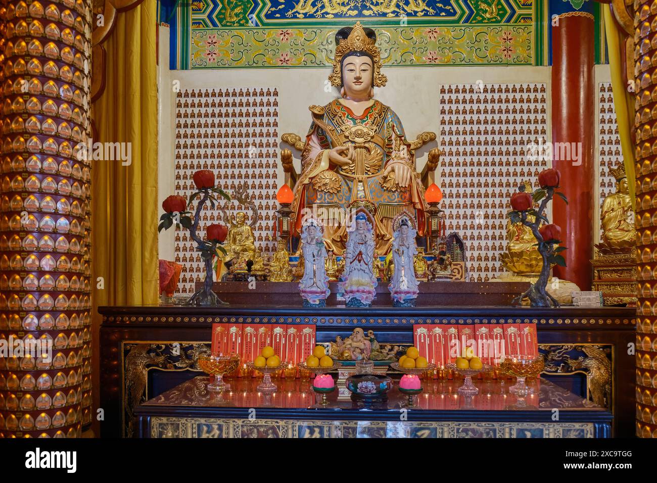 Thean Hou Temple in Kuala Lumpur, Malaysia is a six-tiered temple of ...