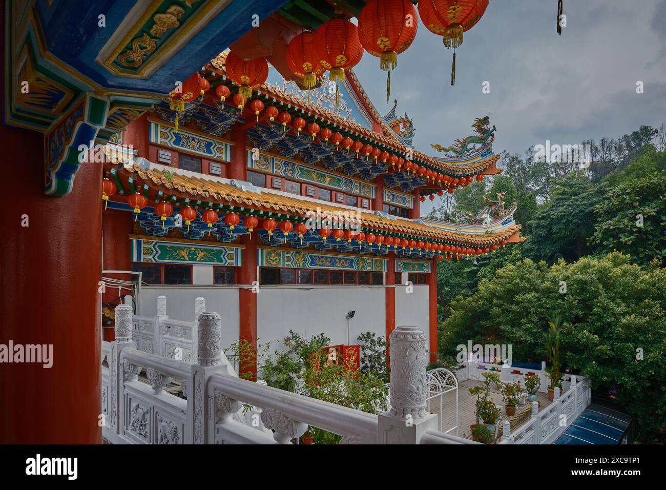Thean Hou Temple in Kuala Lumpur, Malaysia is a six-tiered temple of ...