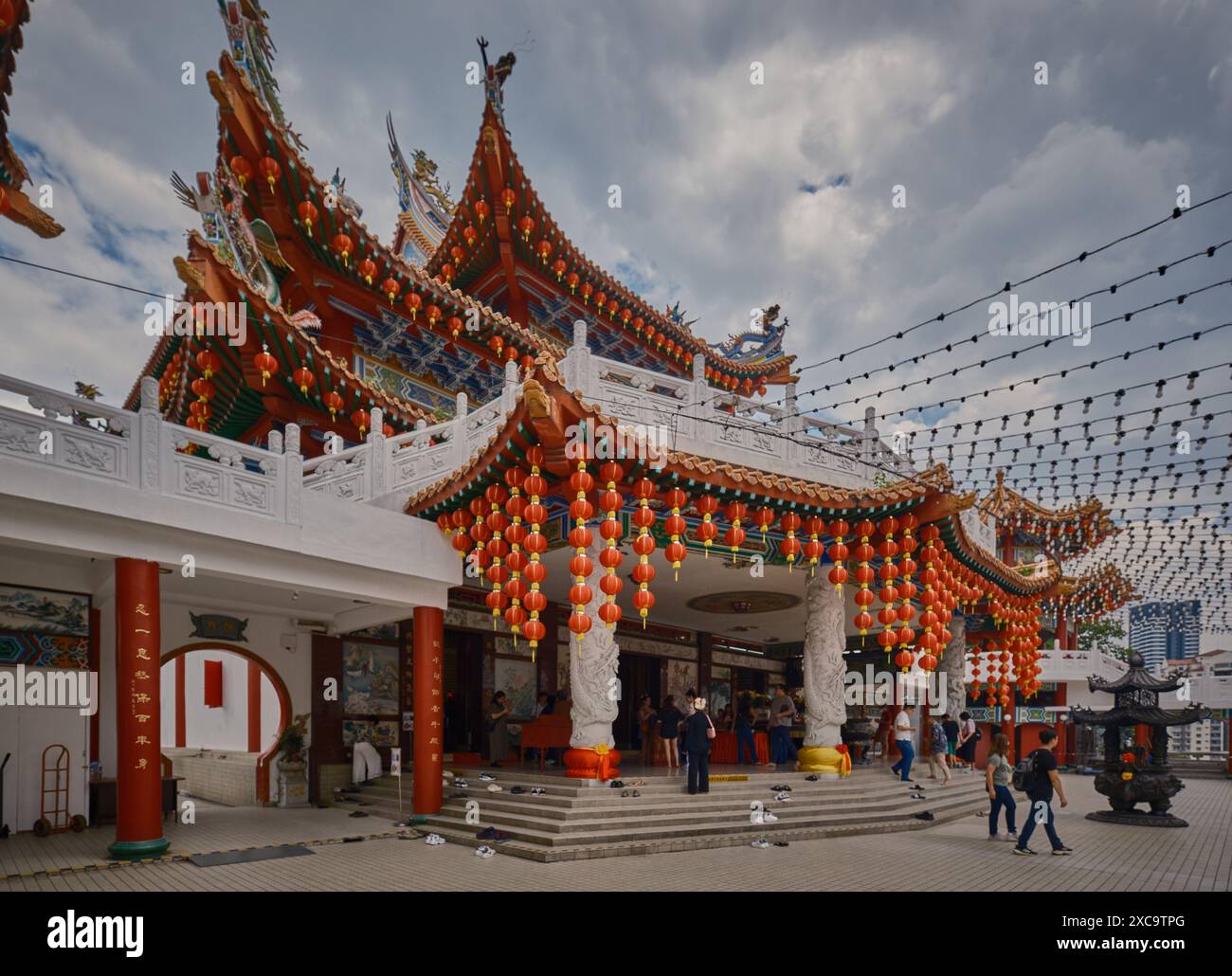 Thean Hou Temple in Kuala Lumpur, Malaysia is a six-tiered temple of ...