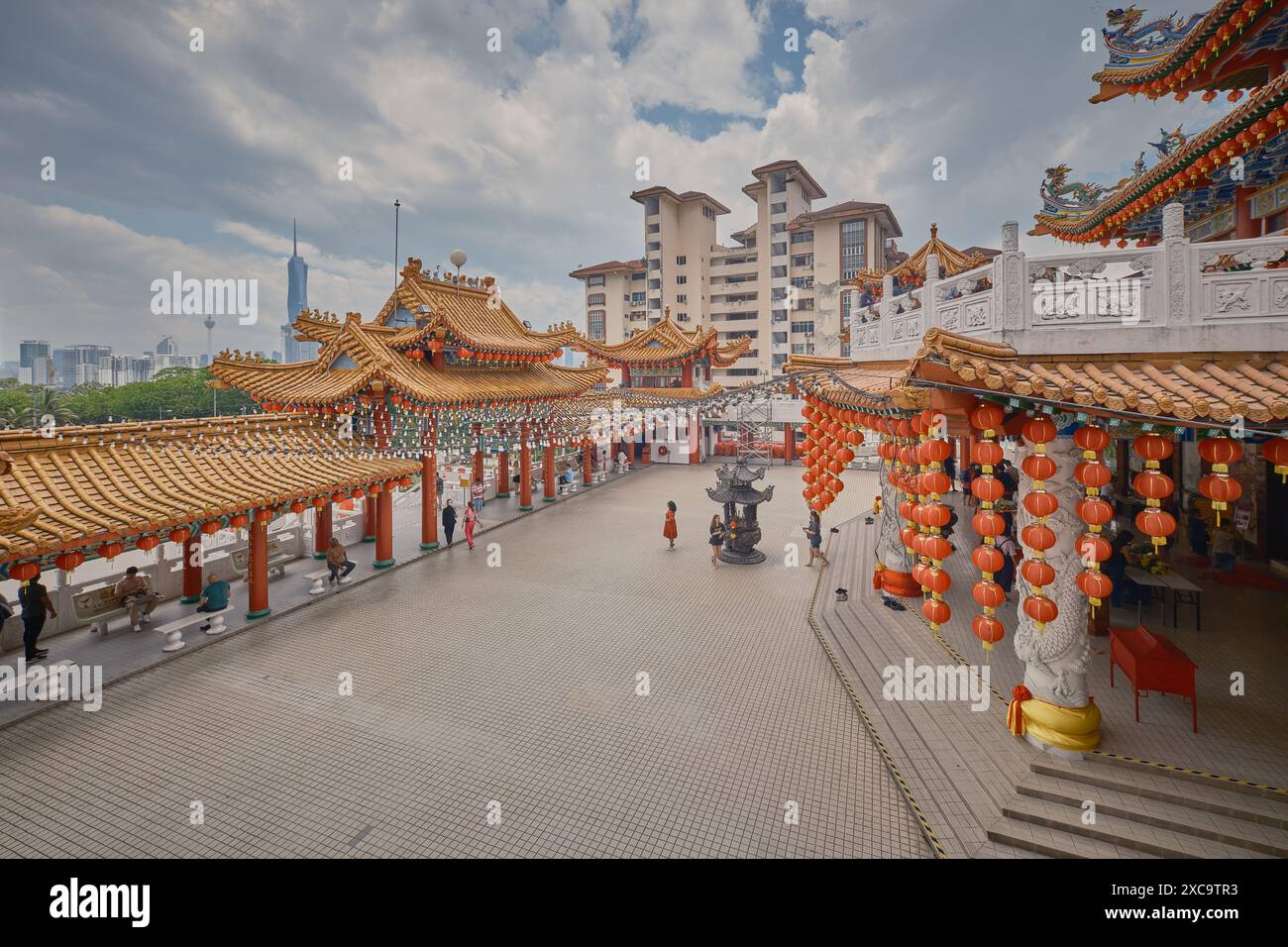 Thean Hou Temple in Kuala Lumpur, Malaysia is a six-tiered temple of ...