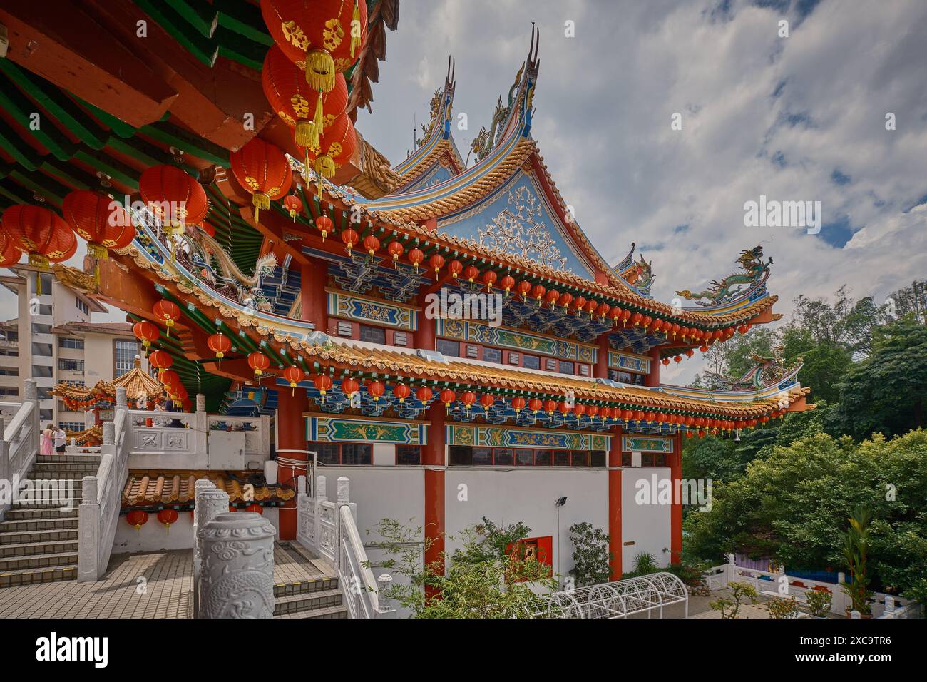Thean Hou Temple in Kuala Lumpur, Malaysia is a six-tiered temple of ...