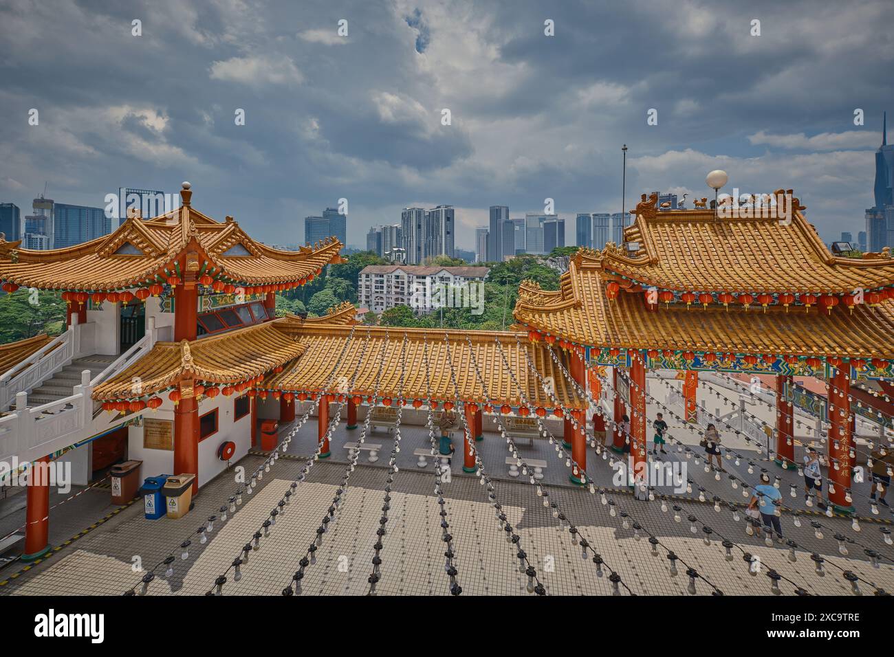 Thean Hou Temple in Kuala Lumpur, Malaysia is a six-tiered temple of ...