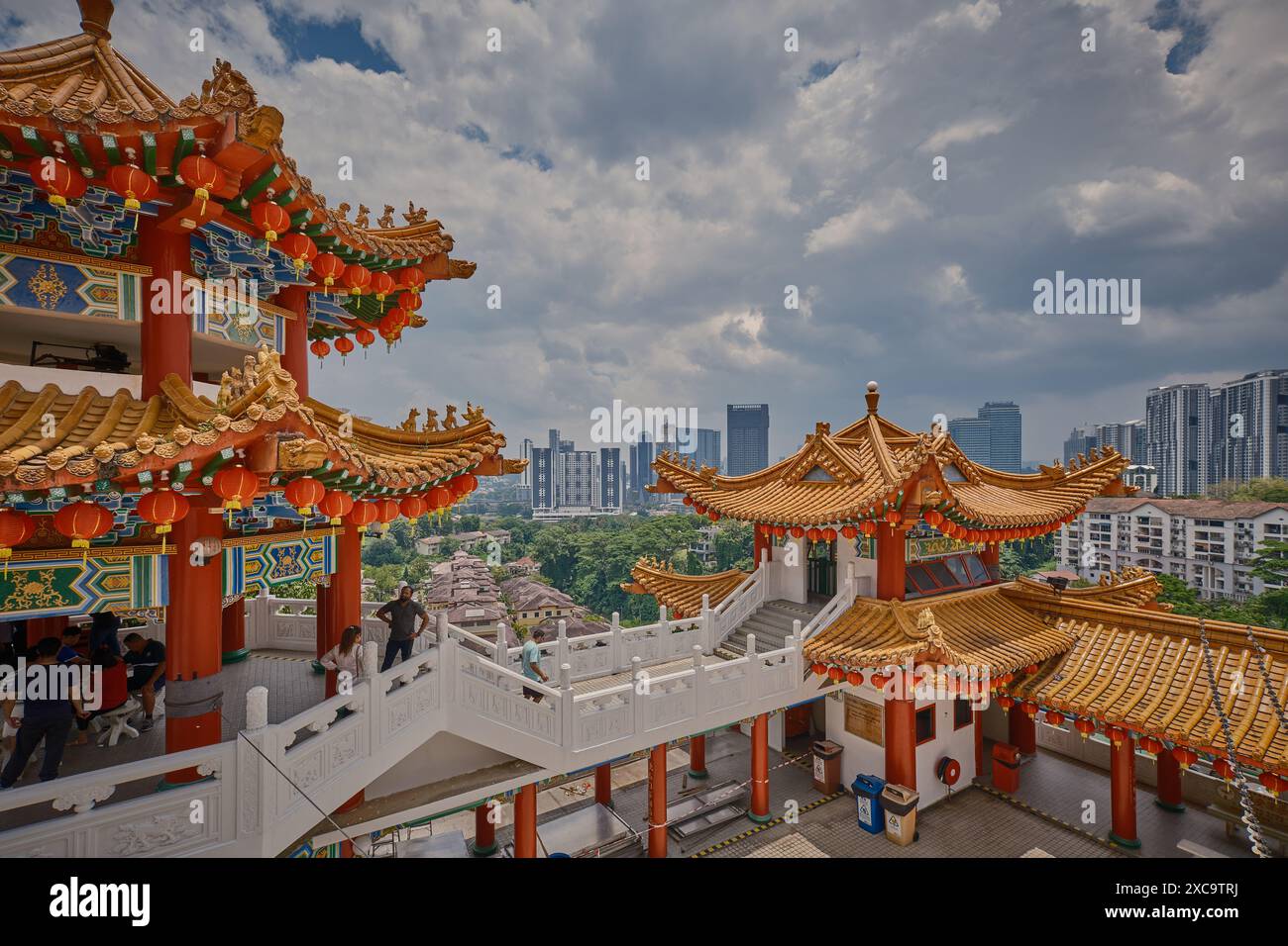 Thean Hou Temple in Kuala Lumpur, Malaysia is a six-tiered temple of ...