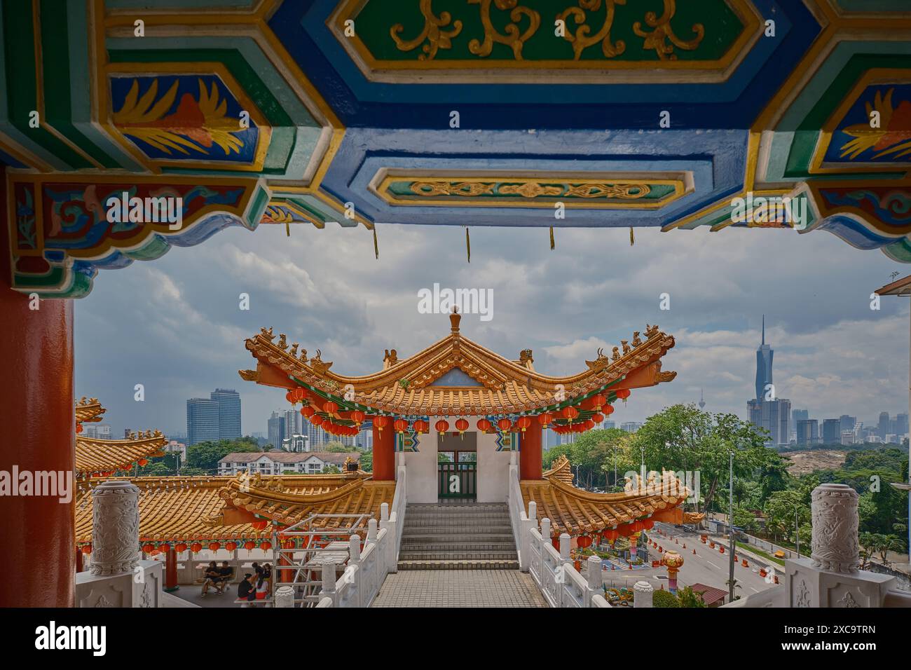 Thean Hou Temple in Kuala Lumpur, Malaysia is a six-tiered temple of ...