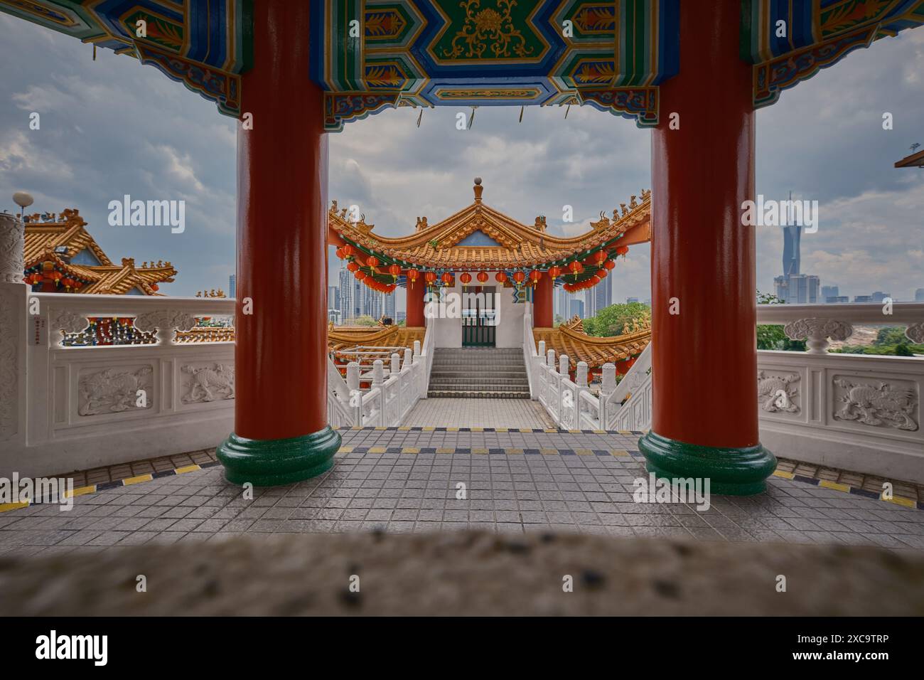 Thean Hou Temple in Kuala Lumpur, Malaysia is a six-tiered temple of ...