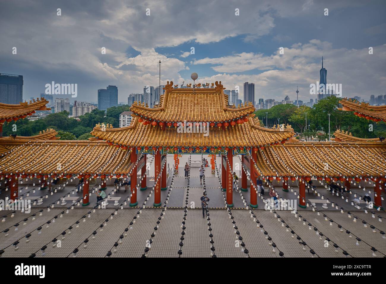 Thean Hou Temple in Kuala Lumpur, Malaysia is a six-tiered temple of ...