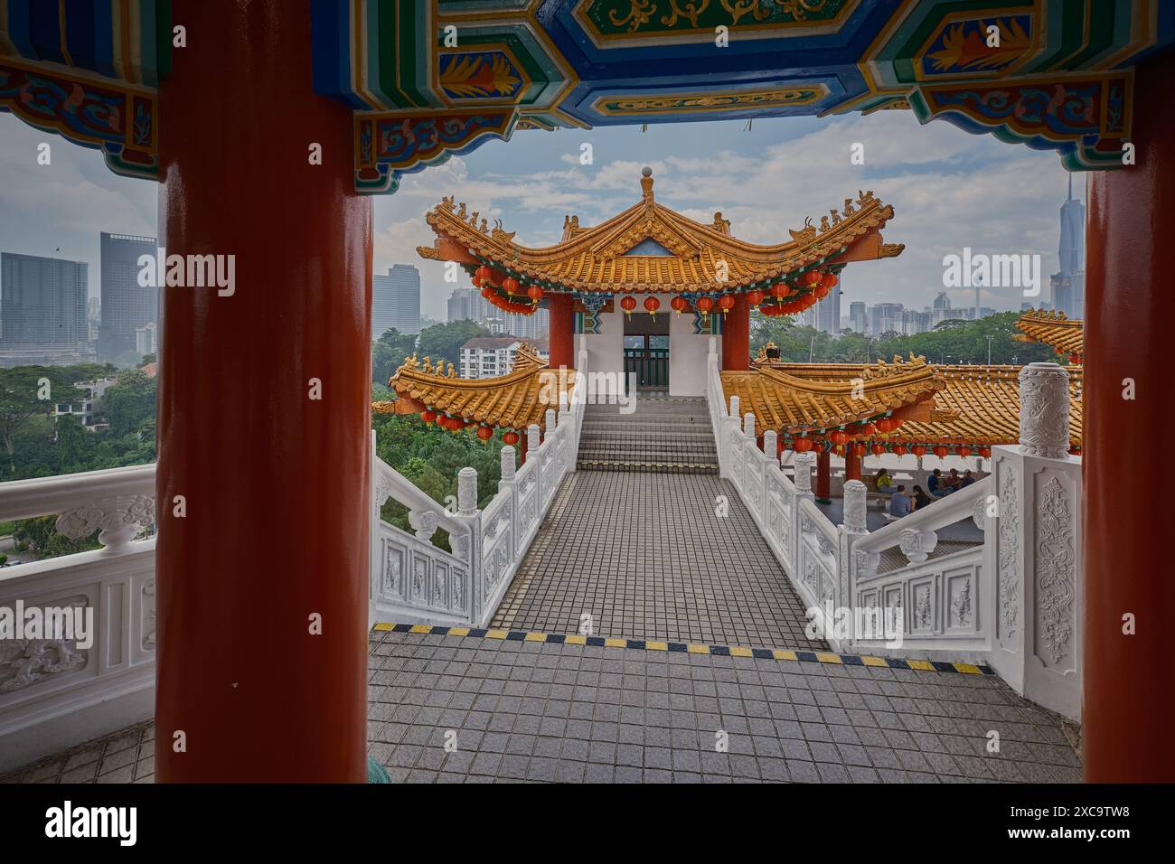 Thean Hou Temple in Kuala Lumpur, Malaysia is a six-tiered temple of ...