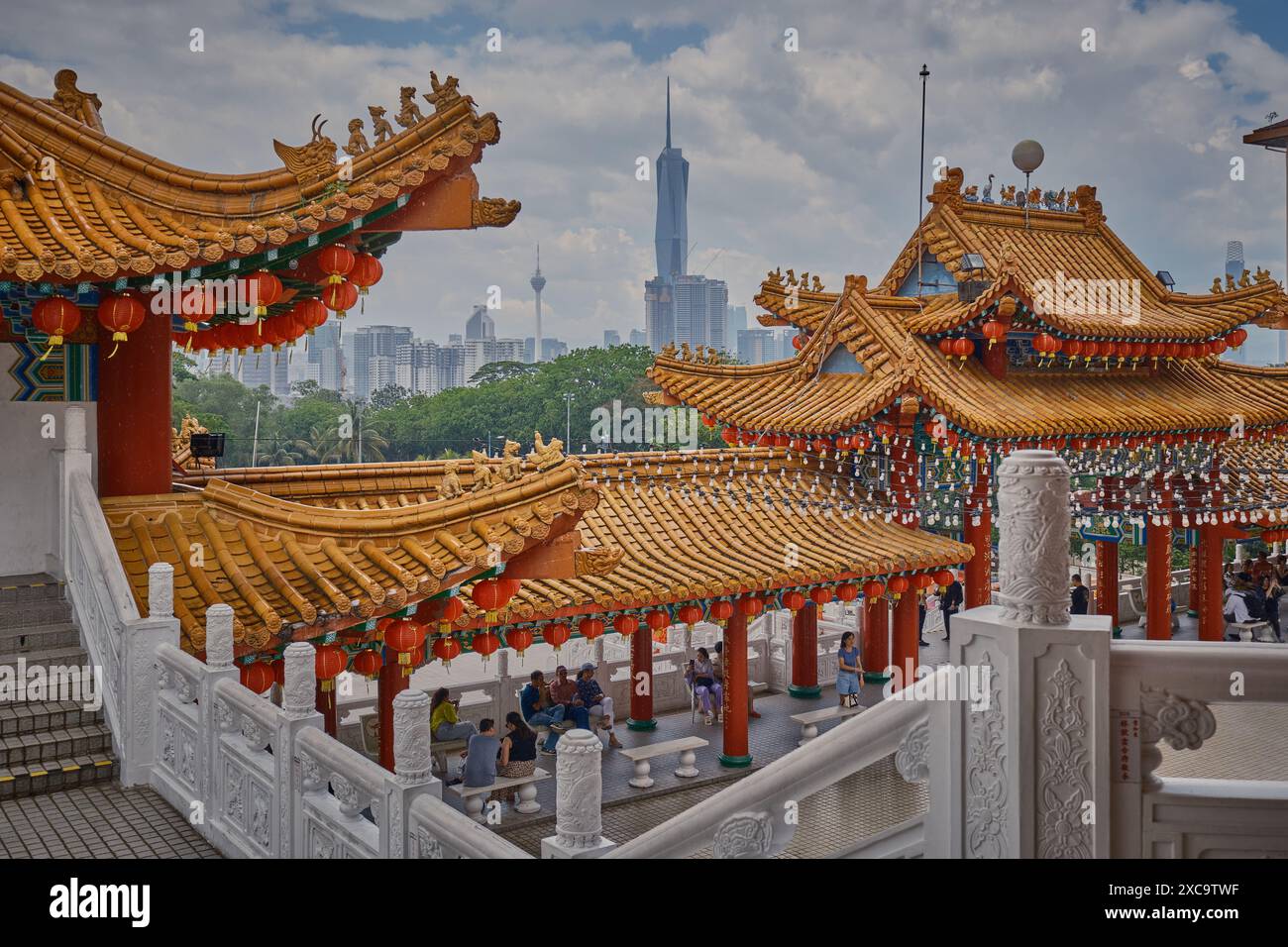 Thean Hou Temple in Kuala Lumpur, Malaysia is a six-tiered temple of ...