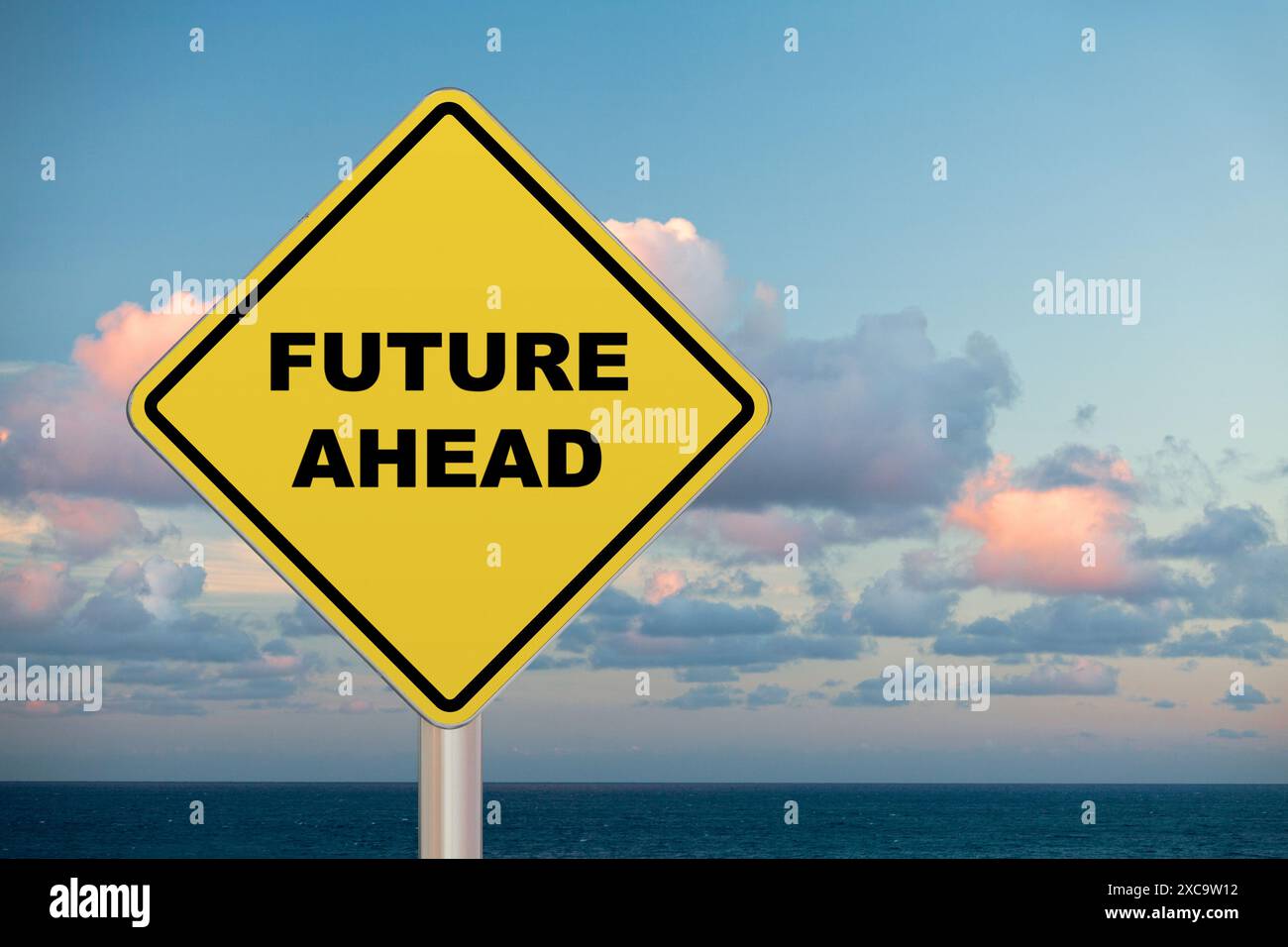 Diamond-shaped crossing sign with yellow background and black border ...