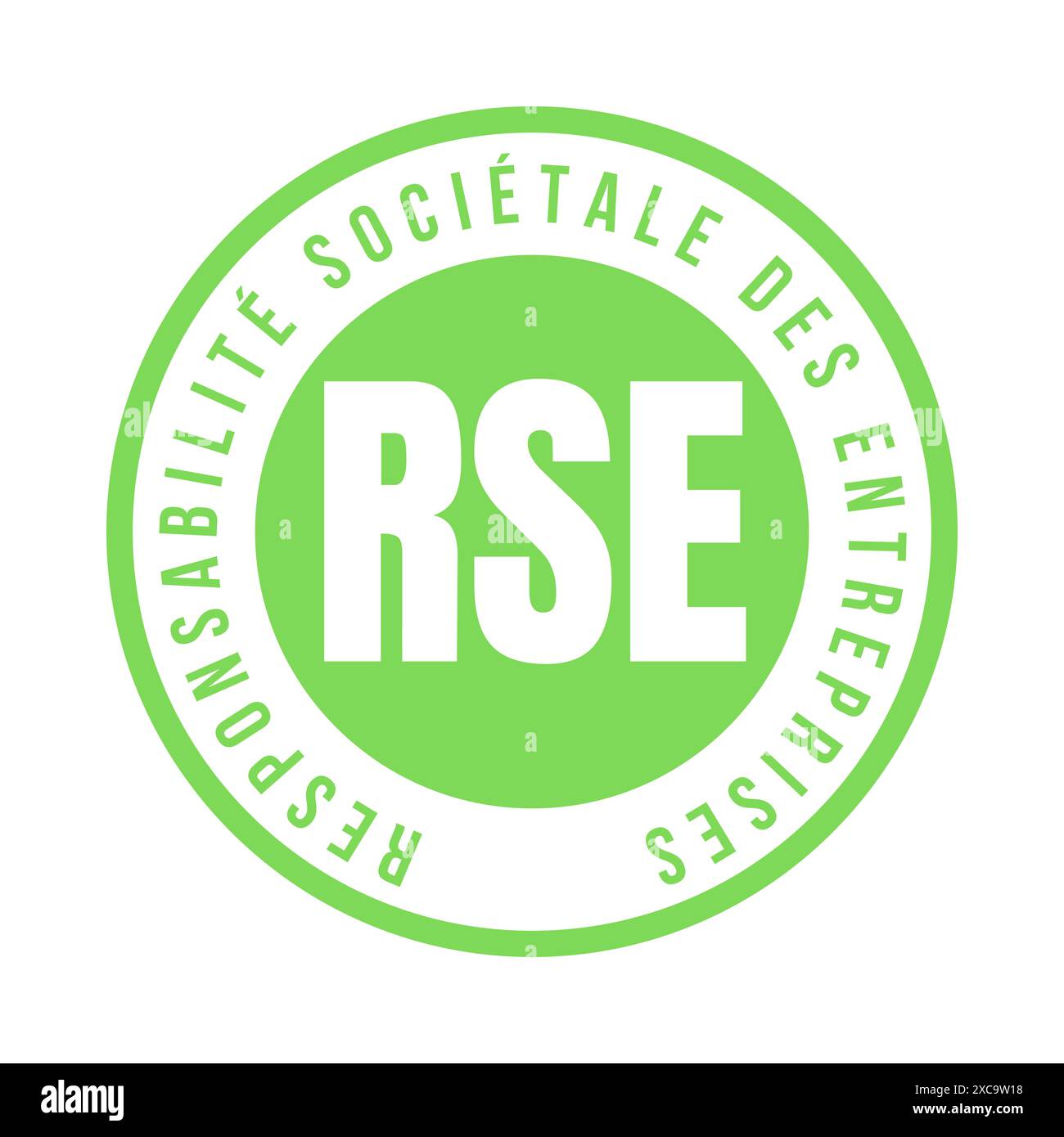 Corporate social responsibility symbol icon called RSE responsabilite ...