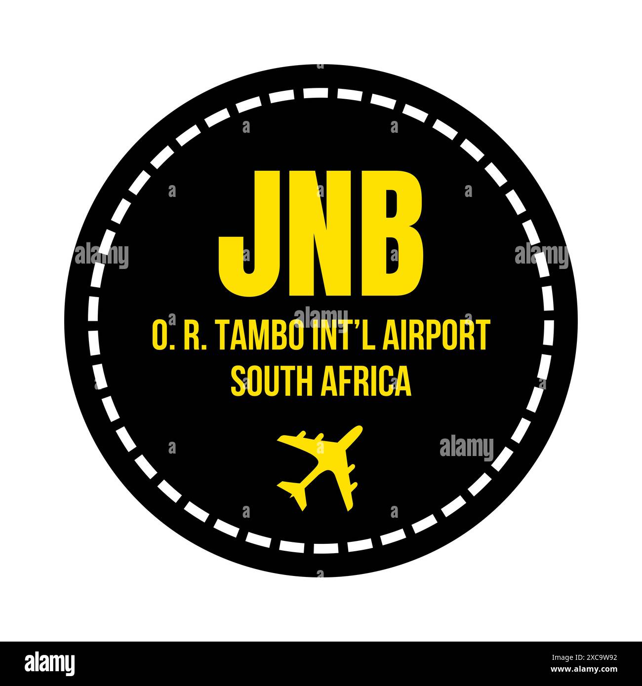 JNB O.R Tambo international airport symbol icon Stock Photo - Alamy
