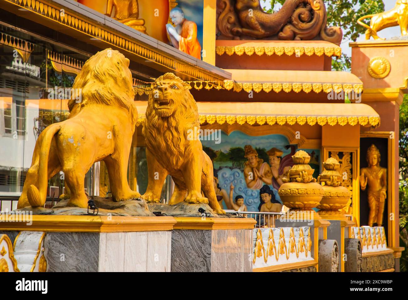 Aluthgama, Sri Lanka 07. 02. 2023 Statue in Kande Viharaya Temple in ...