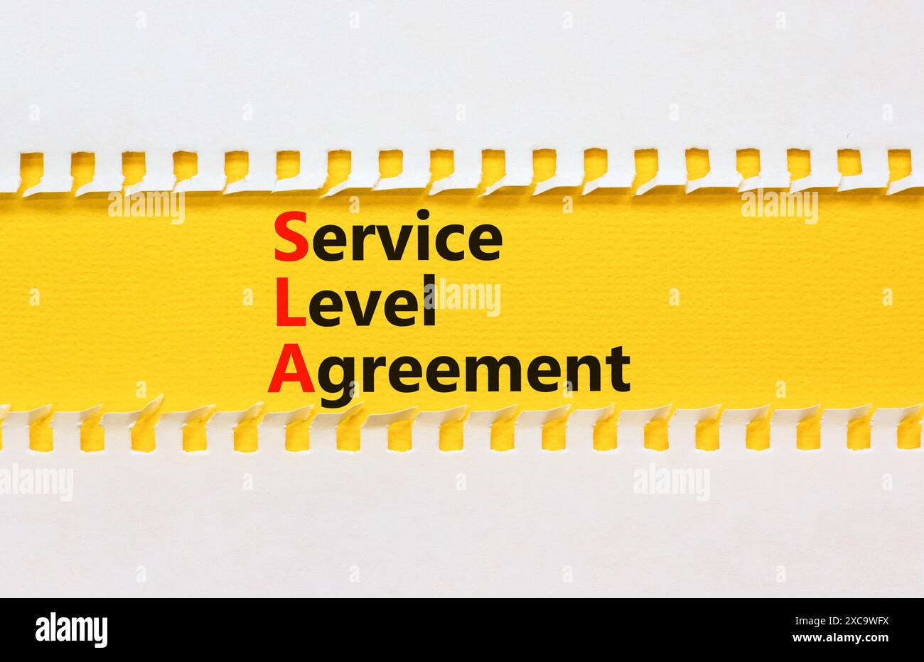 SLA service level agreement symbol. Concept words SLA service level ...