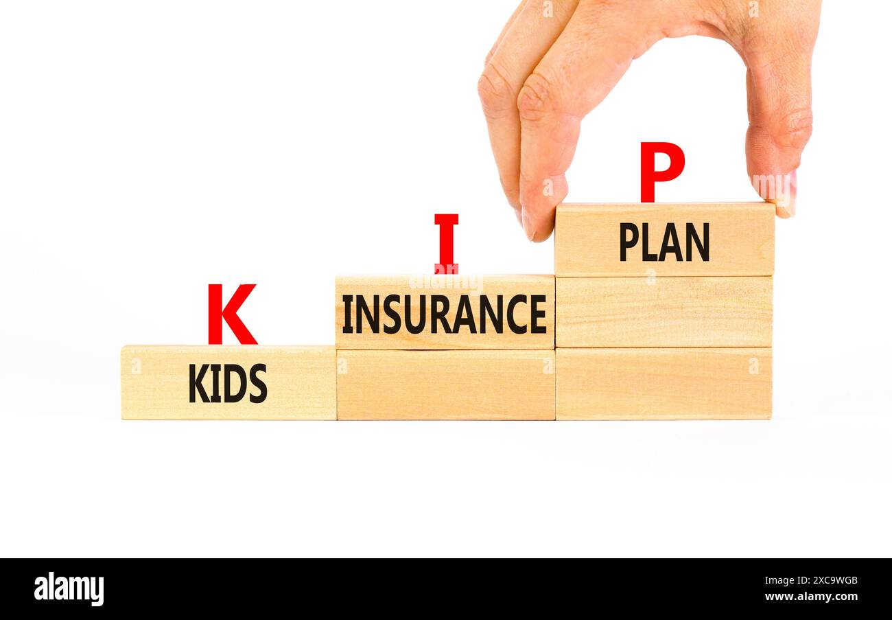 KIP kids insurance plan symbol. Concept words KIP kids insurance plan ...