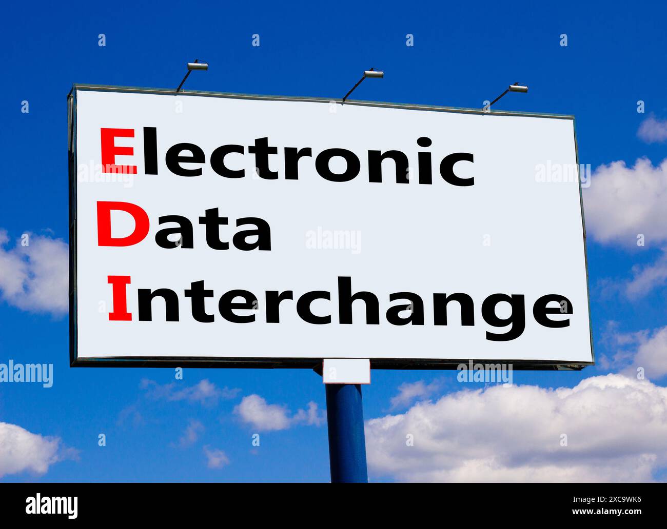 EDI electronic data interchange symbol. Concept words EDI electronic ...