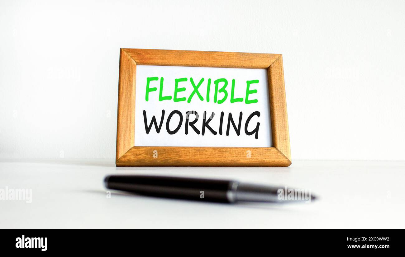 Flexible working symbol. Concept words Flexible working on beautiful ...