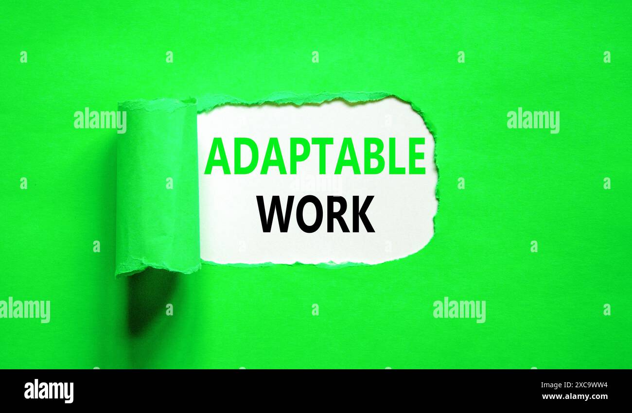 Adaptable work symbol. Concept words Adaptable work on beautiful white ...