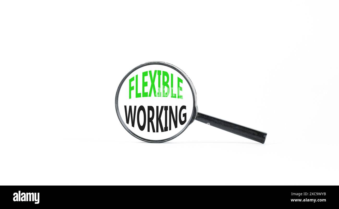 Flexible working symbol. Concept words Flexible working in beautiful ...