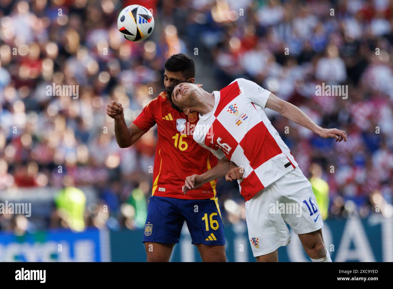 Rodri, Ante Budimir during UEFA Euro 2024 game between national teams ...
