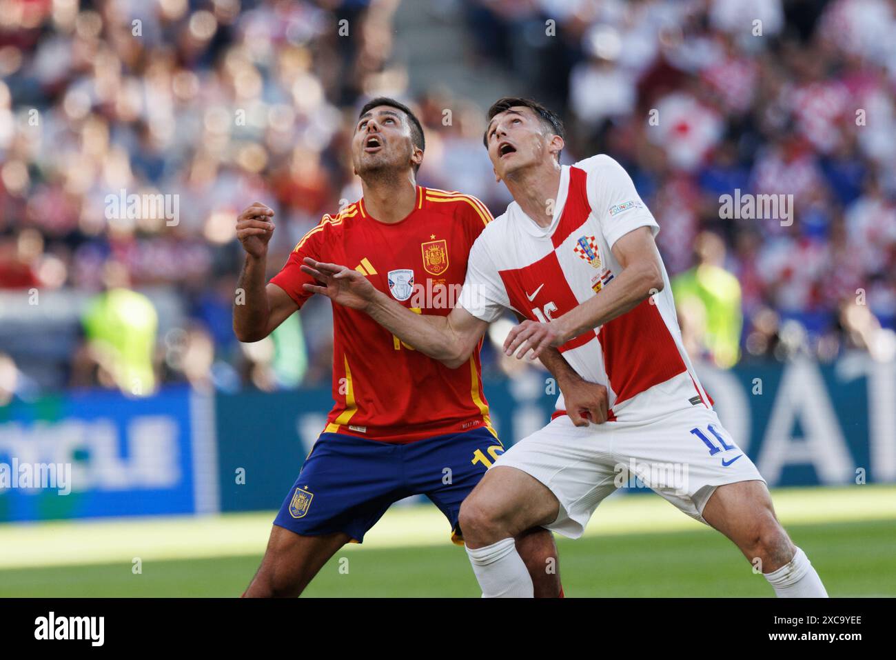 Rodri, Ante Budimir during UEFA Euro 2024 game between national teams ...