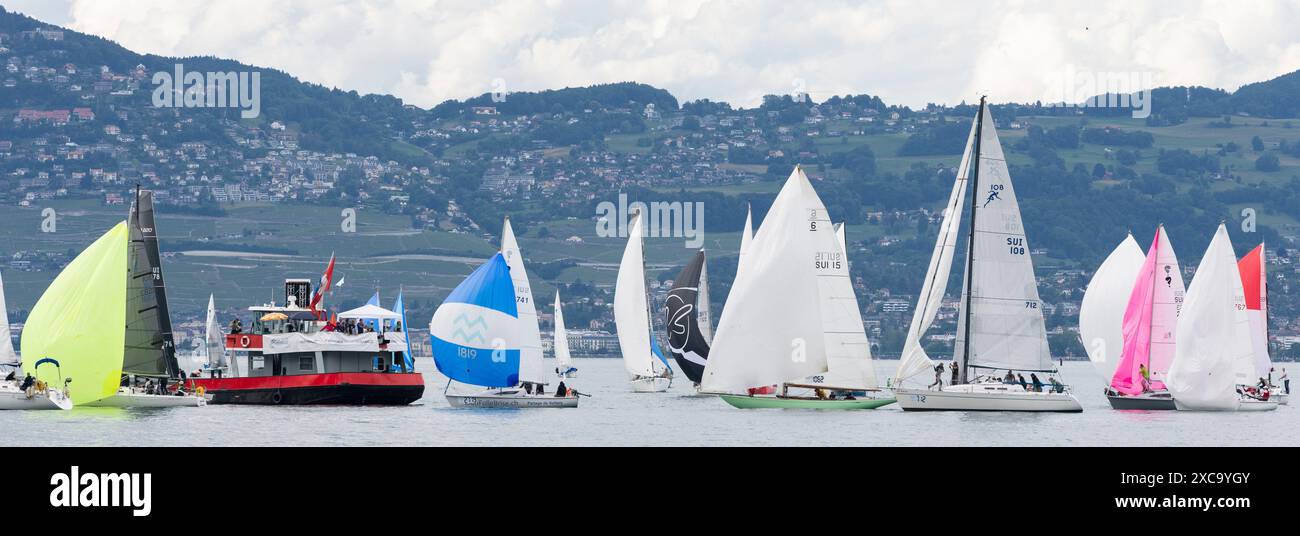 Geneva Switzerland, 15th June 2024. last competitors arrive at ...