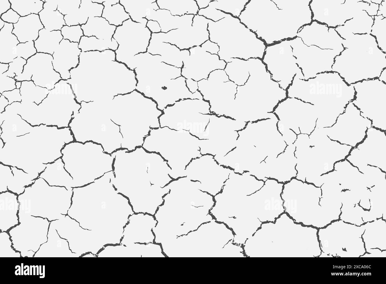 The texture of the cracks is white and black. Vector background ...