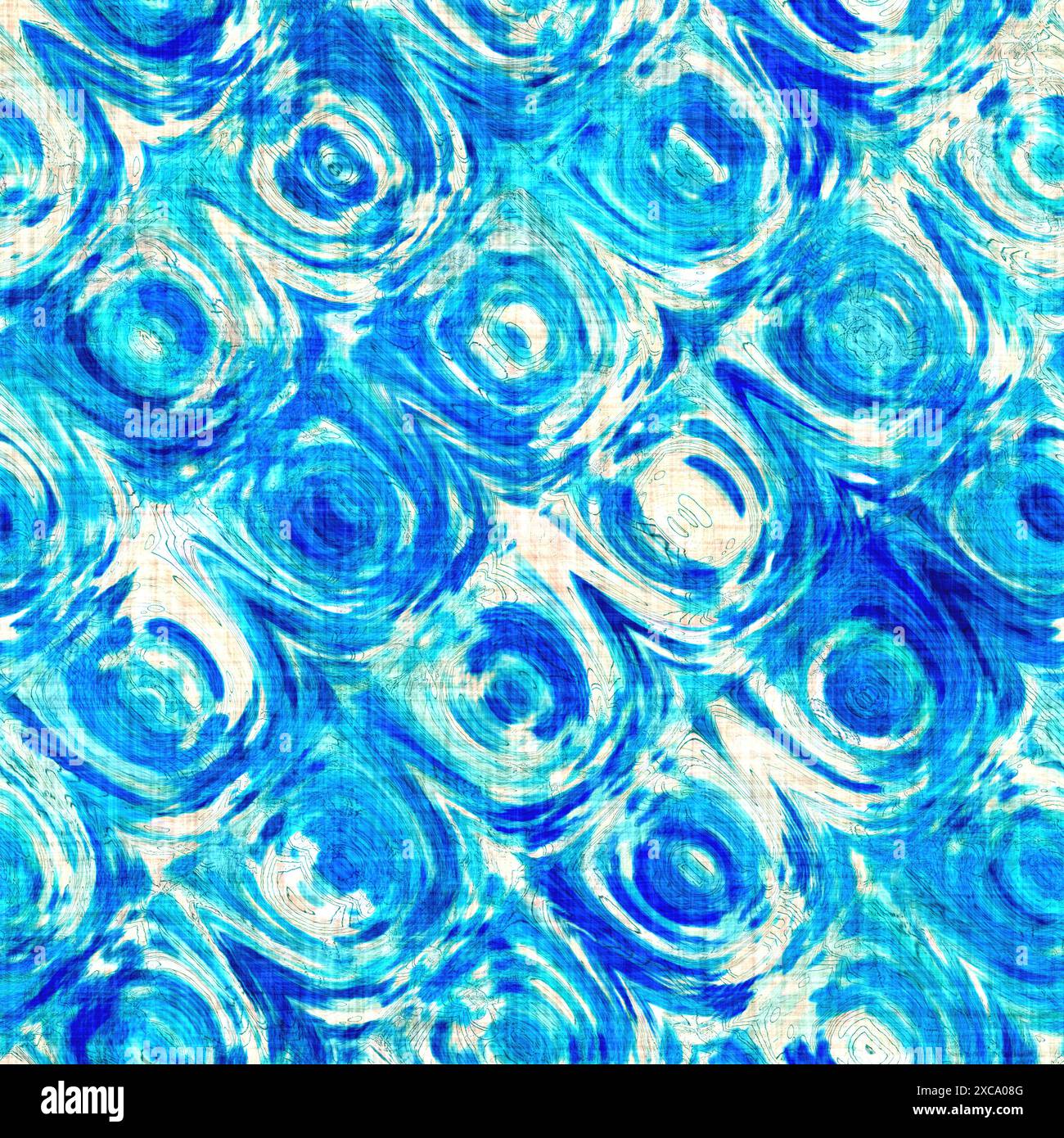 Summer blue dyed wave water pattern with broken linear blotch effect ...