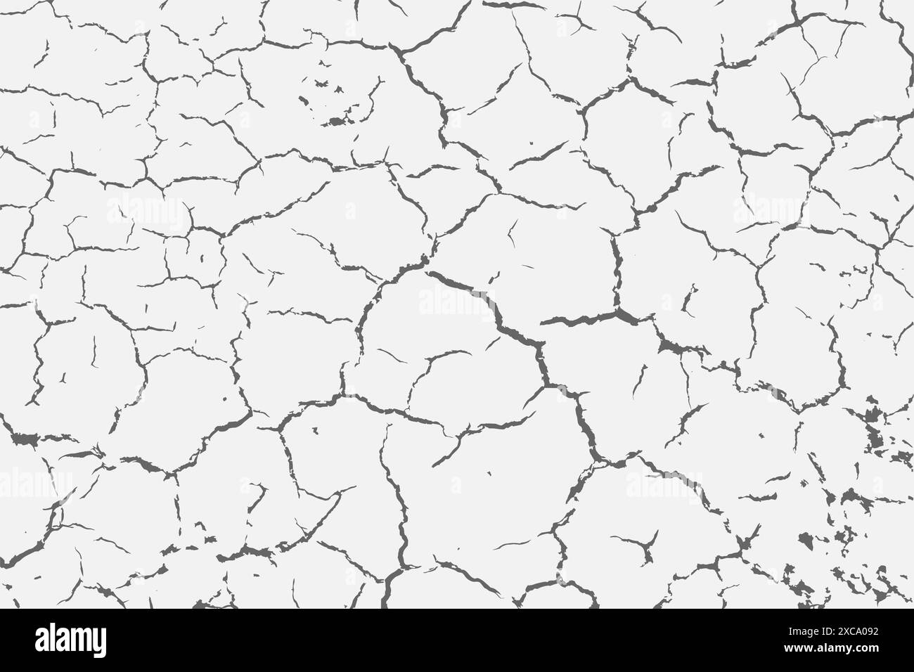 The texture of the cracks is white and black. Vector background ...