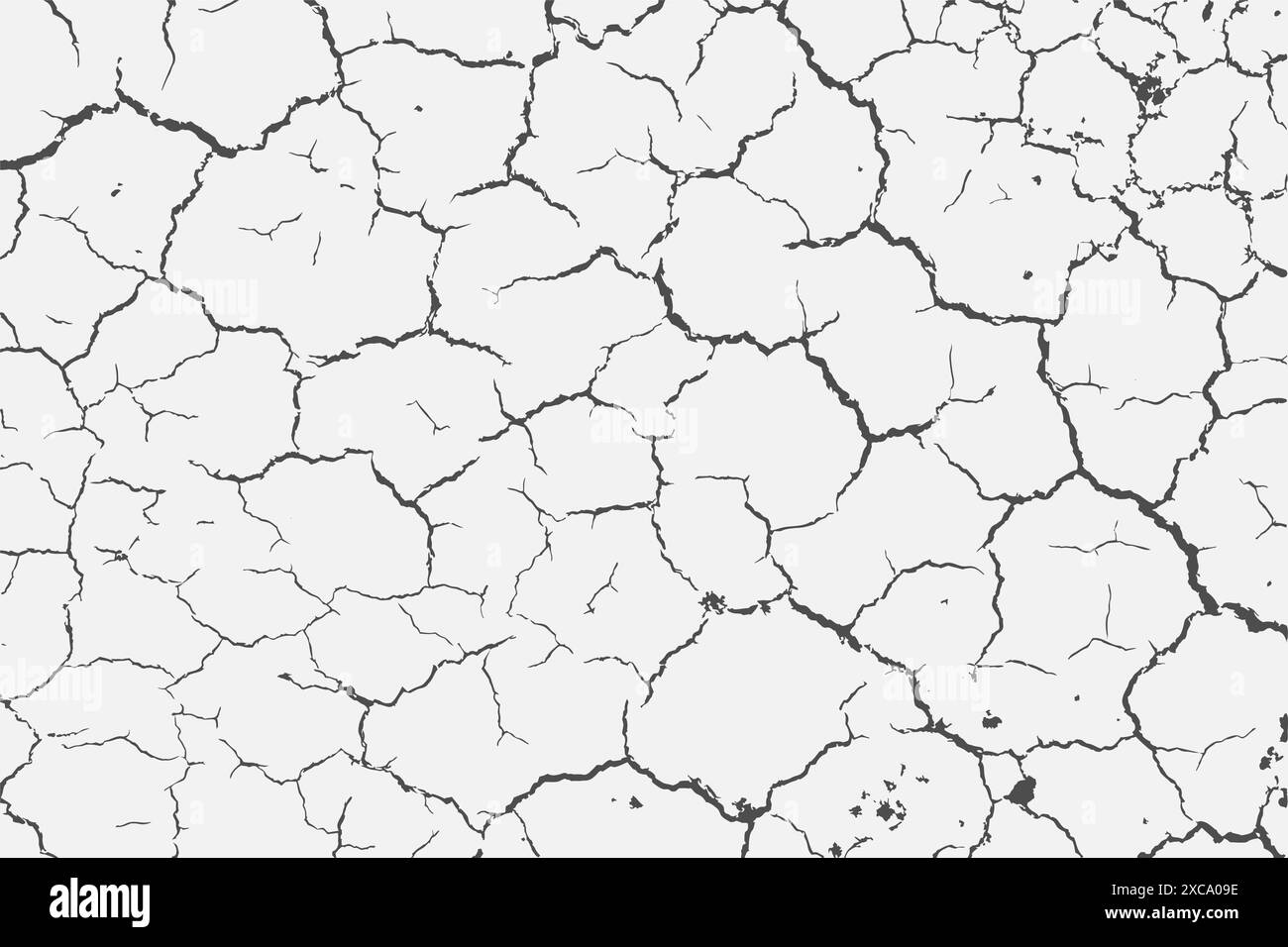 The texture of the cracks is white and black. Vector background ...