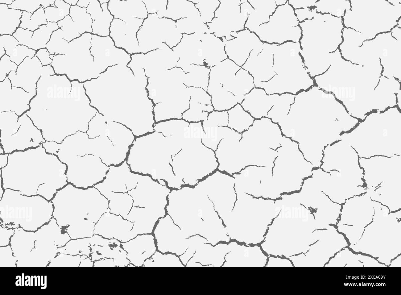 The texture of the cracks is white and black. Vector background ...
