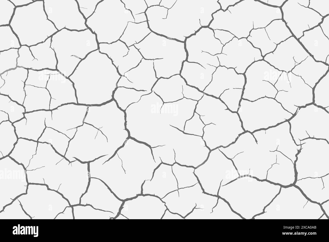 The texture of the cracks is white and black. Vector background ...