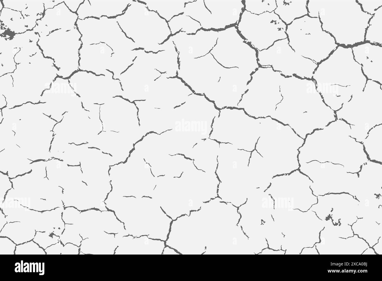 The texture of the cracks is white and black. Vector background ...