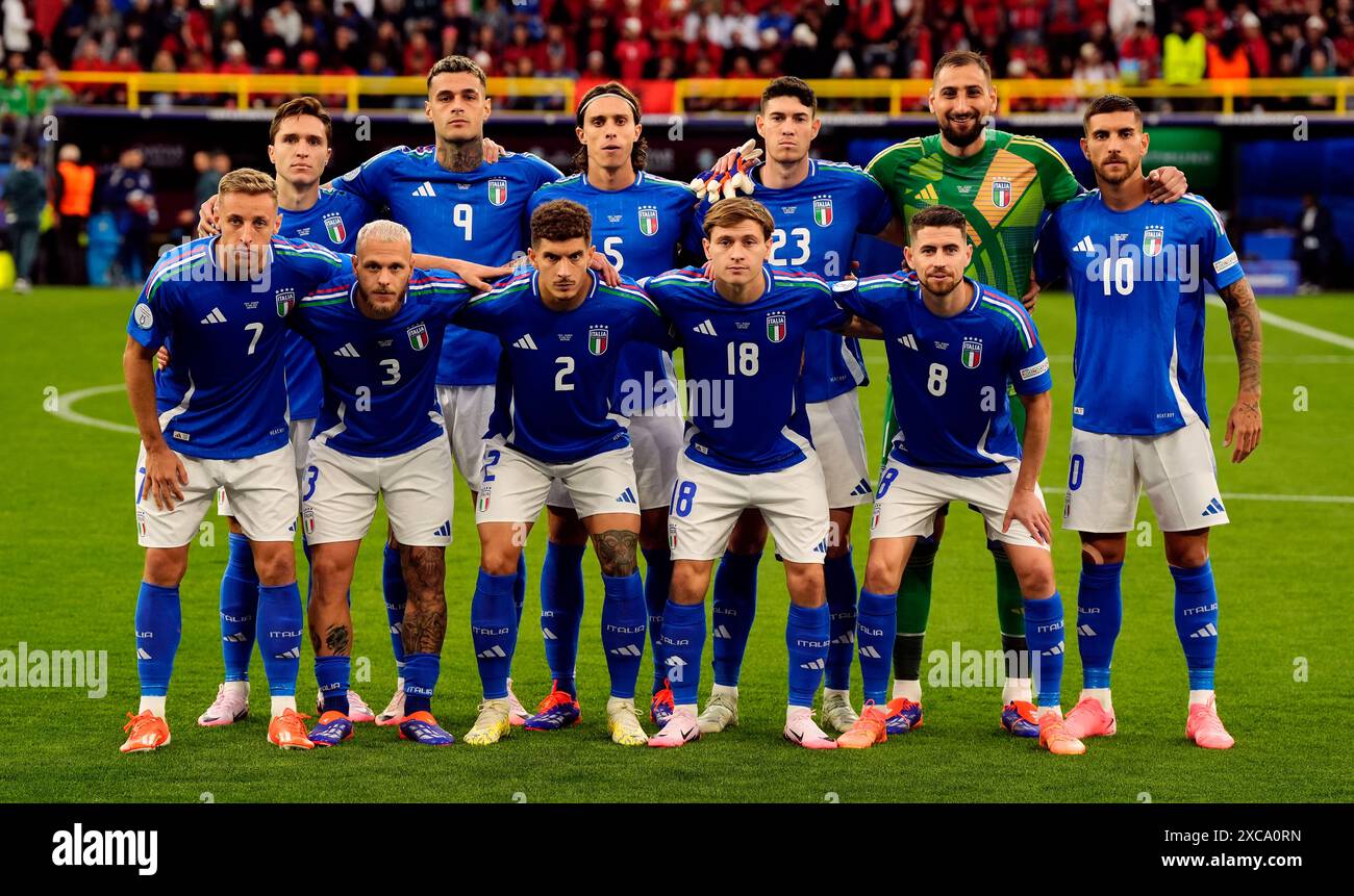 Italy starting line up during the UEFA Euro 2024 Group B match at the ...