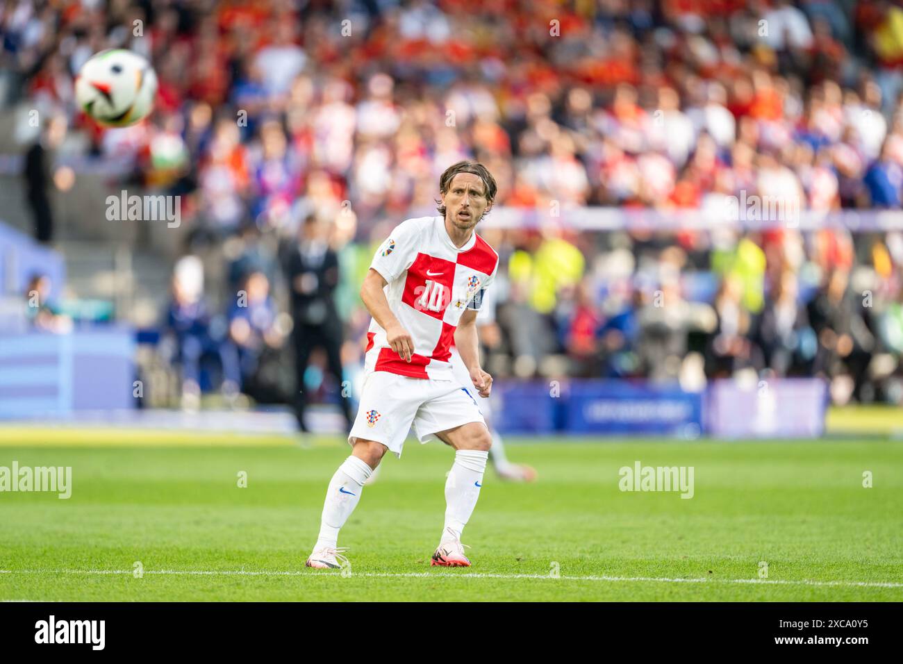 Berlin, Germany. 15th June, 2024. Luka Modric (10) of Croatia seen ...