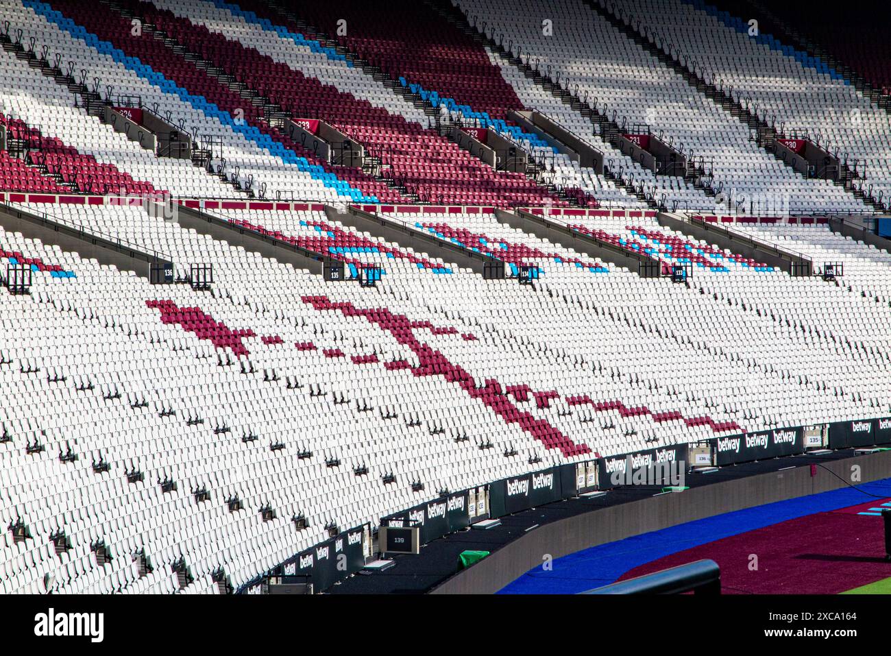 An empty West Ham United Football Club Stock Photo - Alamy
