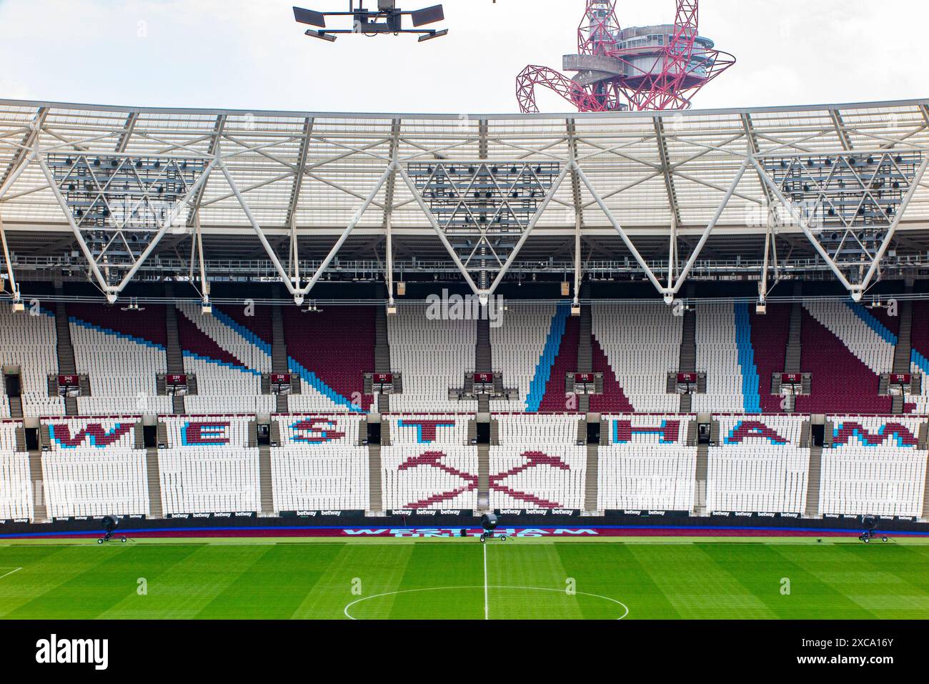 An empty West Ham United Football Club Stock Photo - Alamy