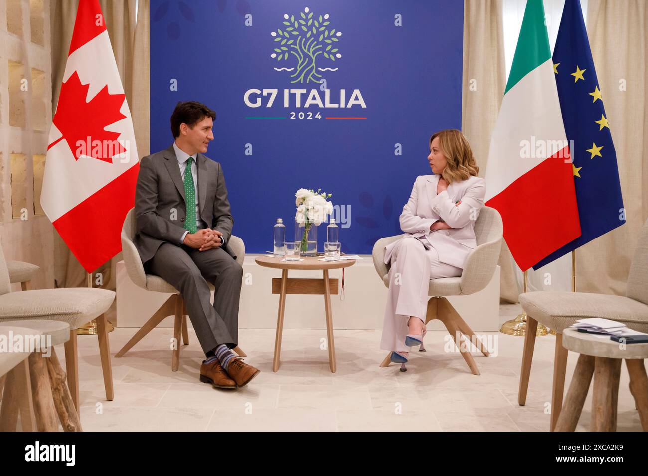 Savelletri di Fasano, Italy. 15th June, 2024. Canadian Prime Minister ...