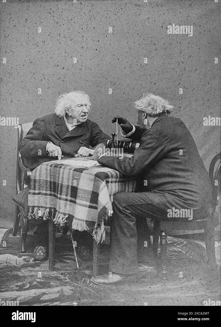 This is a photograph of French chemist Michel Eugène Chevreul (left ...