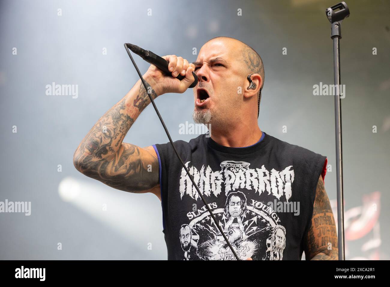 Leicestershire, UK. Saturday June 15, 2024. Pantera perform on the Opus ...